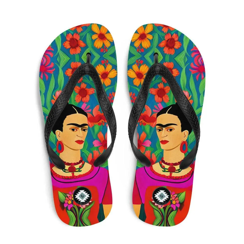 Mexican Icon Frida Flip Flops – The Global Wanderer