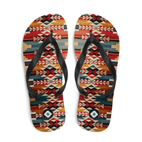 Native American Sunset Flip Flops | Globally Inspired Beach Sandals ...