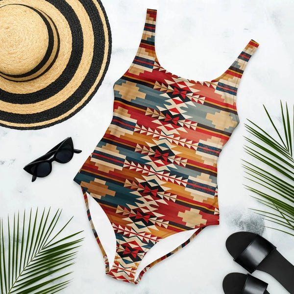 Native American Sunset One-Piece Swimsuit | Globally Inspired Women’s ...