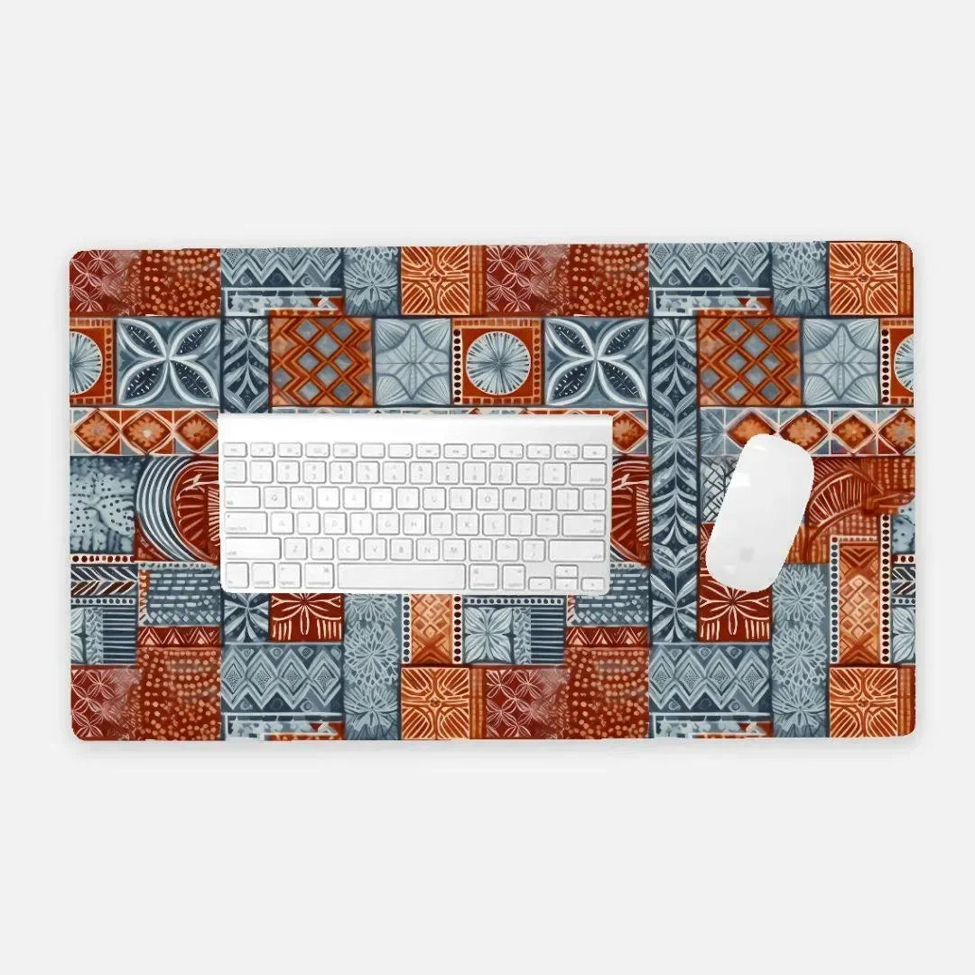 Coral Path Tapa Cloth Desk Mat | Globally Inspired Desk Mat – The ...