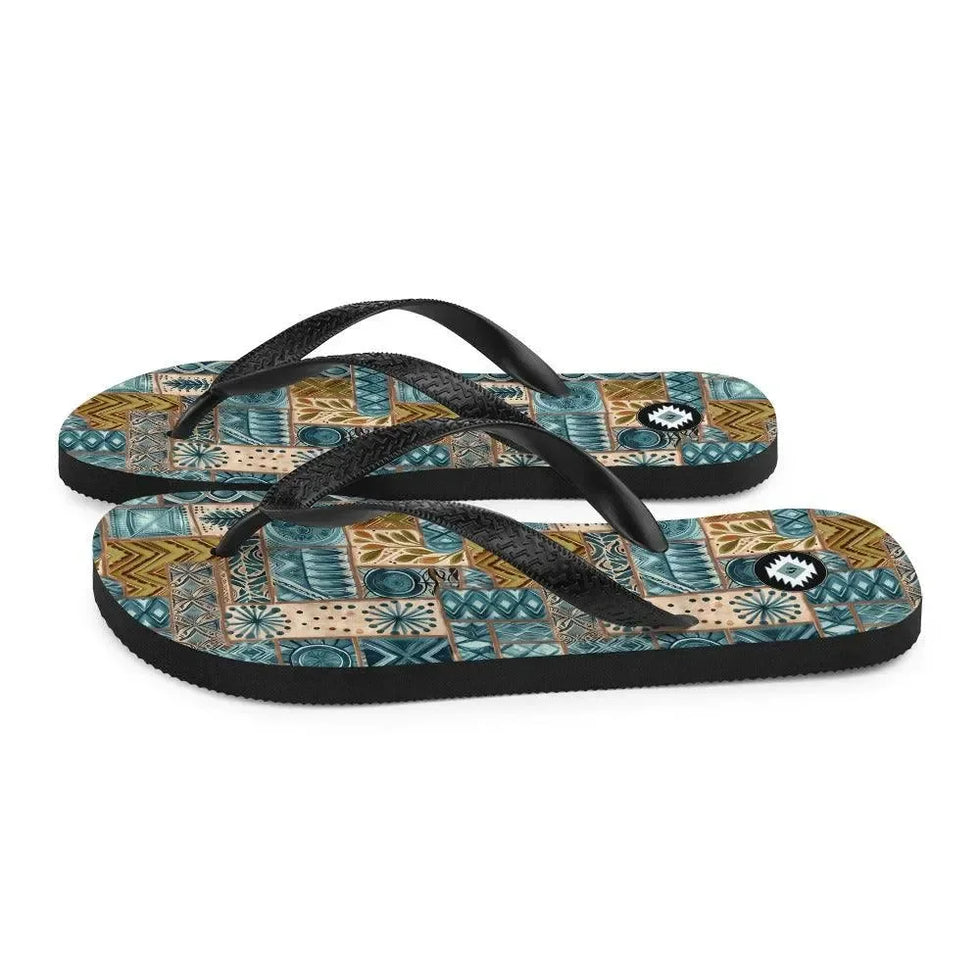 Pacific Islands Tapa Cloth Flip Flops – The Global Wanderer