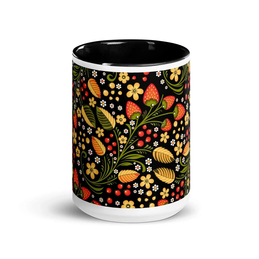 Russian Khokhloma Strawberry Mug – The Global Wanderer