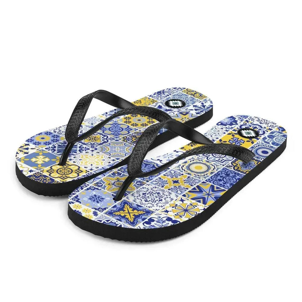 Sicilian Tile Flip Flops – The Global Wanderer