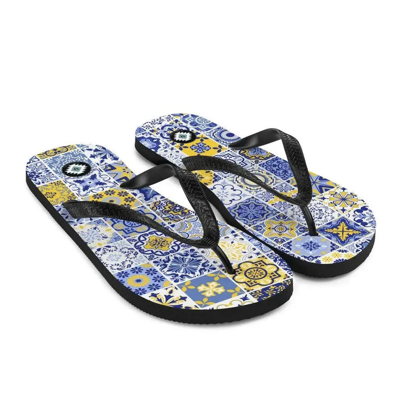 Sicilian Tile Flip Flops – The Global Wanderer