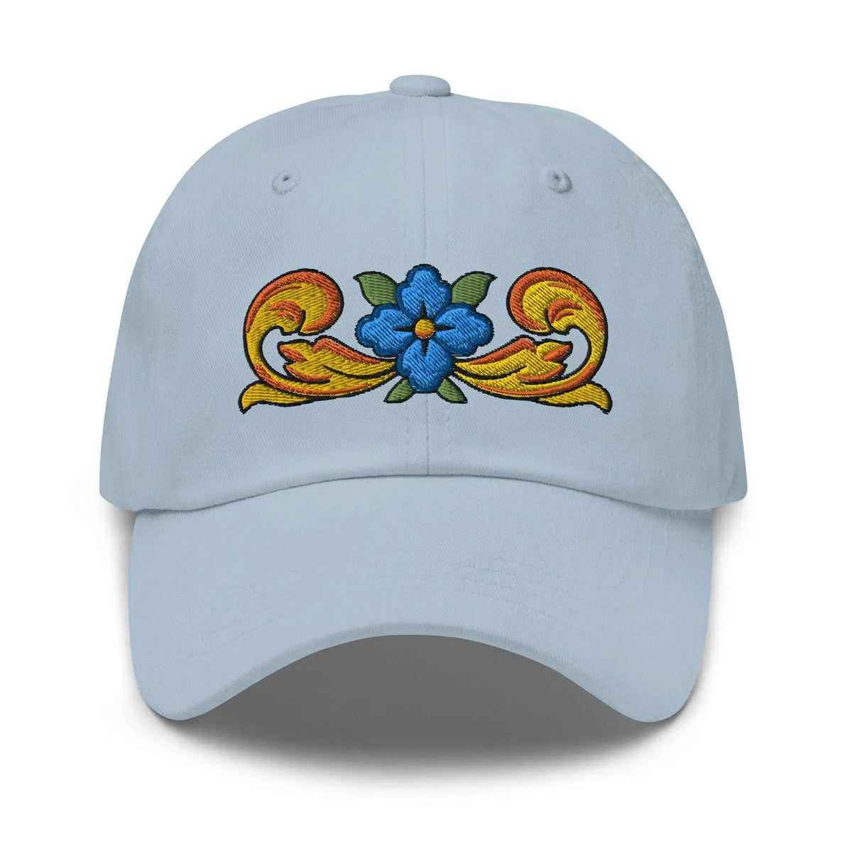 Sicilian Tile Motif Embroidered Dad hat – The Global Wanderer