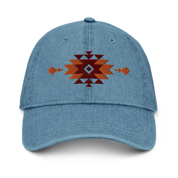 Southwestern Embroidered Denim Dad Hat – The Global Wanderer
