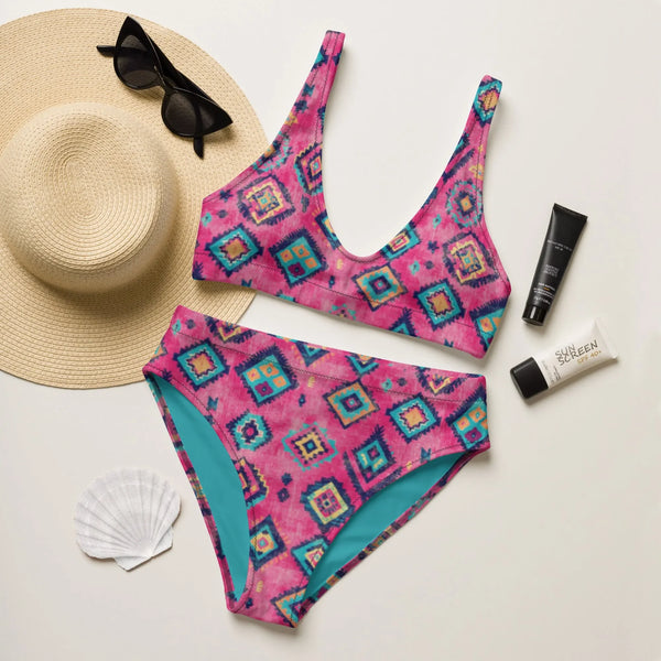 Turkish Kilim Recycled High-Waisted Bikini | Globally Inspired – The ...